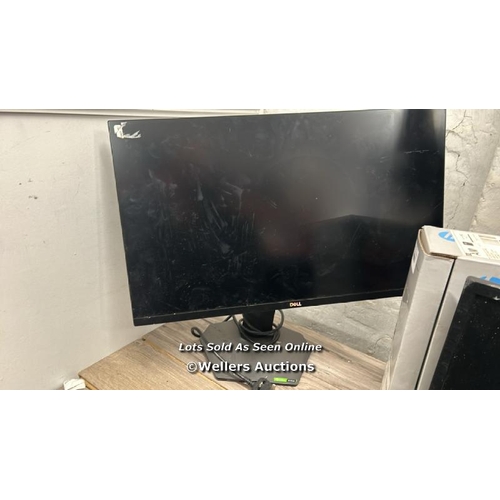 5X ASSORTED PC MONITORS INCLUDING HP M24F, DELL S271DGFA, ASUS VG24VQE ...