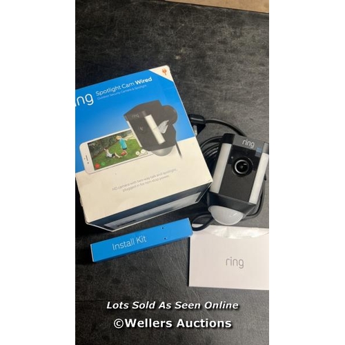 RING SPOTLIGHT CAM BLACK / APPEARS NEW OPEN BOX / NOT FULLY TESTED