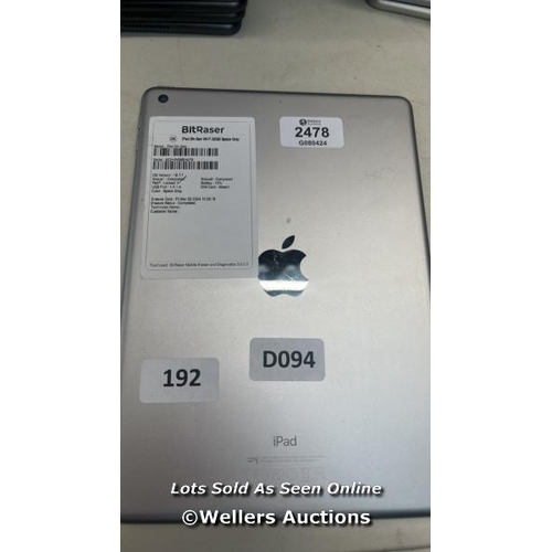 X1 APPLE IPAD - 5TH GENERATION MODEL A1822, 32GB, SERIAL: GCHVHG8EHLF9 ...