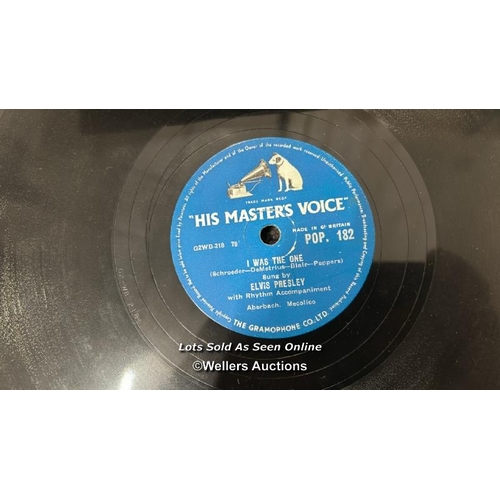 Quantity of 78" vinyl records including Elvis Presley and Mario Lanza ...