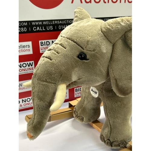 STEIFF TRAMPILI RIDING ELEPHANT 70CM / RRP: 649 / APPEARS NEW OPEN BOX ...