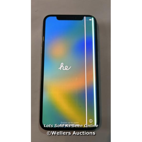 APPLE IPHONE X / MODEL NO: A1865 / SILVER / 256GB / SERIAL NO ...
