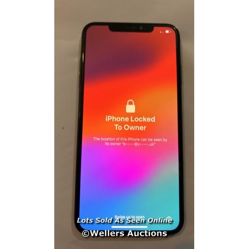 APPLE IPHONE XS MAX / MODEL NO: A2101 / SPACE GREY / 64GB / SERIAL NO ...