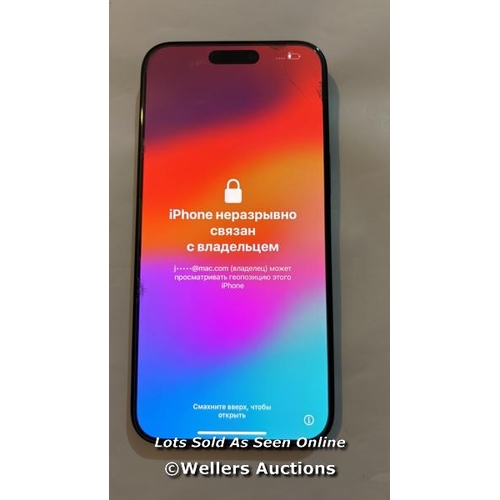 APPLE IPHONE 15 PRO MAX / MODEL NO: A3105 / BLUE TITANIUM / 256GB ...