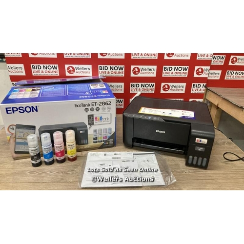 EPSON ECOTANK ET-2862 PRINTER / POWERS UP / SIGNS OF USE / E50