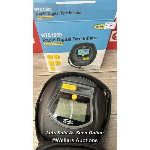 RING AUTOMOTIVE - RTC1000 12V RAPID TYRE INFLATOR AIR COMPRESSOR CAR ...