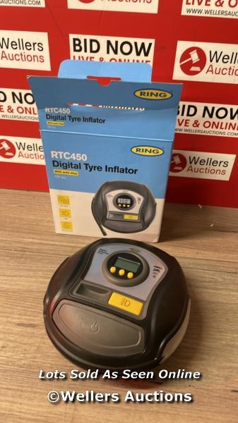 RING AUTOMOTIVE - RTC450 DIGITAL TYRE INFLATOR WITH AUTO STOP, MEMORY ...
