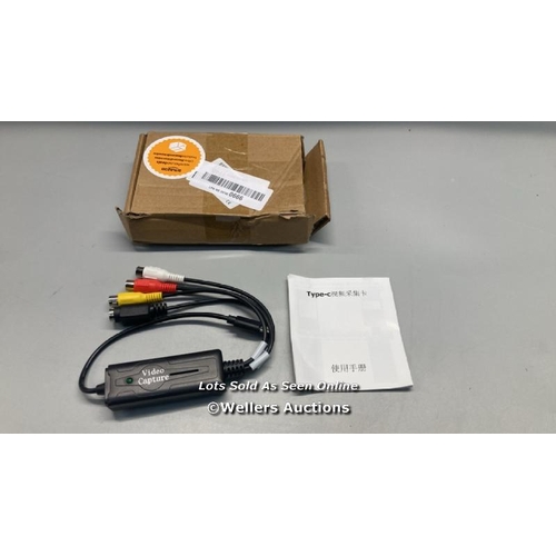 USB C 2.0 AUDIO VIDEO CAPTURE CARD,RCA TO USB CONVERTER ADAPTER AV NTSC ...