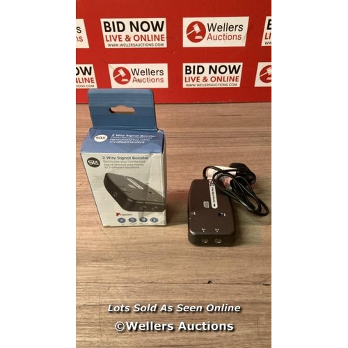 SLX TV SIGNAL BOOSTER AERIAL AMPLIFIER, 2 WAY SIGNAL DISTRIBUTION ...