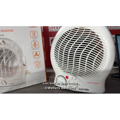 WARMLITE WL44002 THERMO FAN HEATER WITH 2 HEAT SETTINGS AND OVERHEAT ...