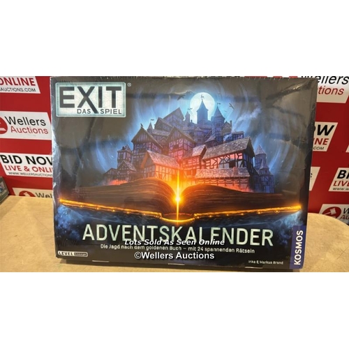 KOSMOS 681951 EXIT ADVENT CALENDAR 2021, THE HUNT FOR THE GOLDEN BOOK, WITH 24 EXCITING PUZZLES FROM