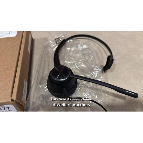 PLANTRONICS ENCOREPRO 310 MONO HEADSET MONAURAL, BLACK / UNTESTED ...