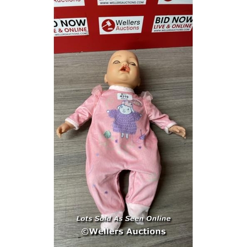 BABY ANNABELL ACTIVE ANNABELL 709900-43CM DOLL WITH SOFT CUDDLY BODY ...