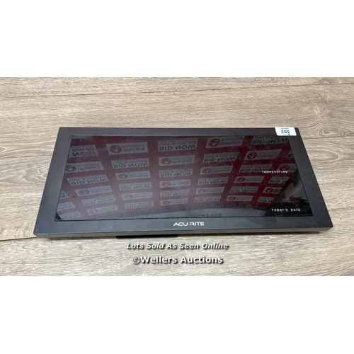 18" DIGITAL LED CLOCK & THERMOMETER / NO POWER, SIGNS OF USE - SEE ...