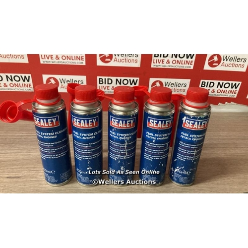 5X SEALEY FUEL SYSTEM CLEANER / PETROL ENGINES / NEW BUT SCUFFED CANS / C5