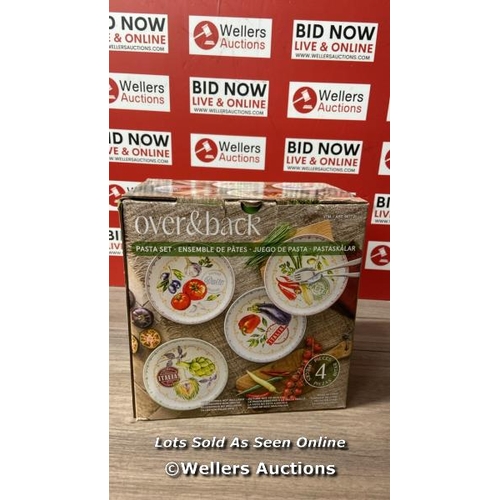 OVER & BACK PASTA PERFECT BOWL SET, 4 PIECE / MINIMAL SIGNS OF USE ...