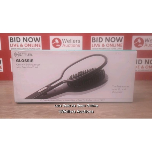 NEW AND SEALED INSTYLER GLOSSIE CERAMIC STYLING BRUSH WITH PRECISION ...