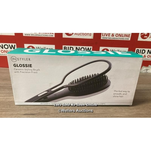 NEW AND SEALED INSTYLER GLOSSIE - CERAMIC STYLING BRUSH WITH PRECISION ...
