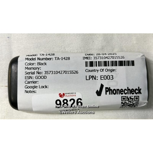 NOKIA TA-1428/ BLACK/ IMEI-357310427015526