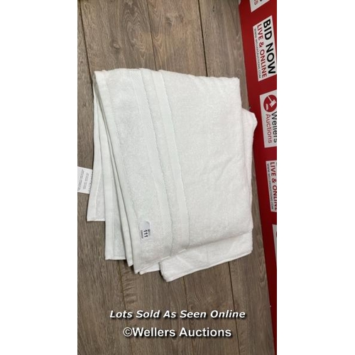 GRANDEUR 100% HYGRO COTTON BATH TOWEL, WHITE 2 PACK /MINIMAL SIGNS OF ...