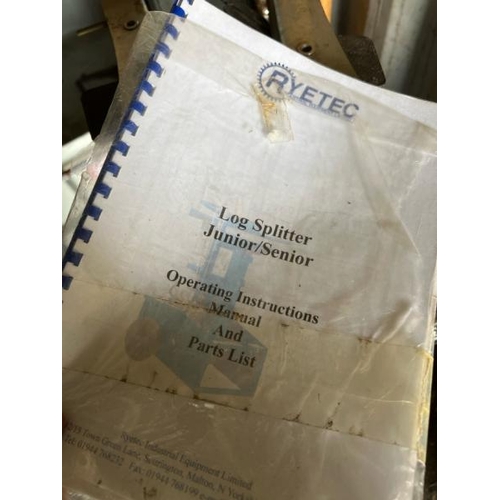 RYETEC SUPER SENIOR S1 H6 LOG SPLITTER, WITH HONDA GX 200 ENGINE ...