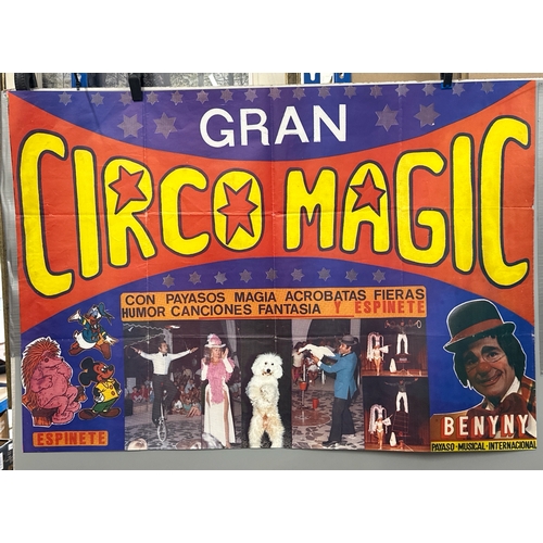 Spanish Gran Circo Magic poster, 96.5 x 88 cm, folded / AN40