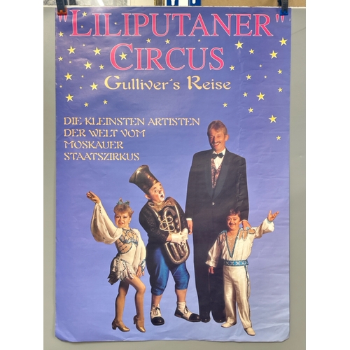 Three German "Liliputaner" Circus posters, 59 x 84cm, rolled / AN42