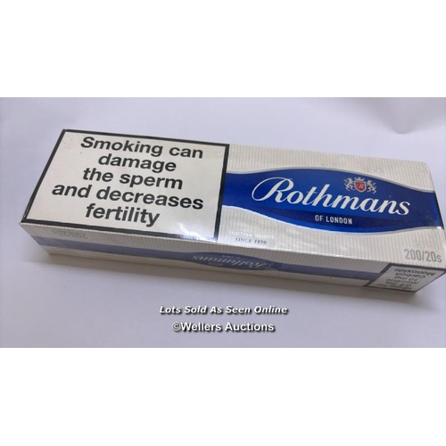 PACK OF 200X ROTHMANS CIGARETTES / NEW AND SEALED
