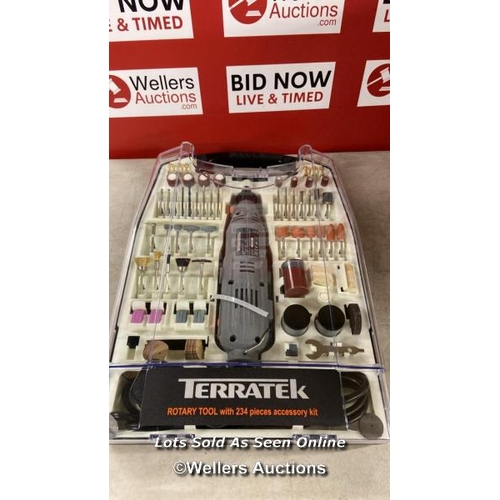 TERRATEK CORDED ROTARY TOOL 234PC ACCESSORY SET, 135W VARIABLE SPEED ...