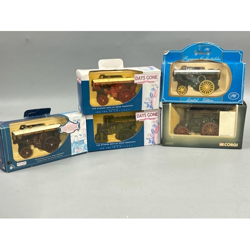 Boxed group of model steam engines including Corgi 80301 Garrett 4CD ...