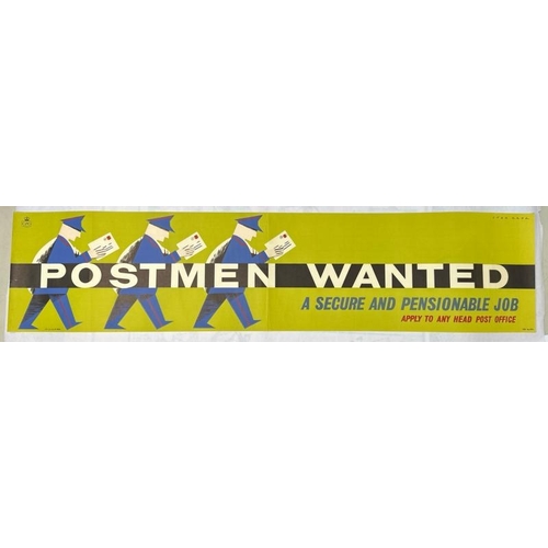 Original 1962 G.P.O.poster by Stan Krol (b. 1910) 'Postman Wanted', GPO ...