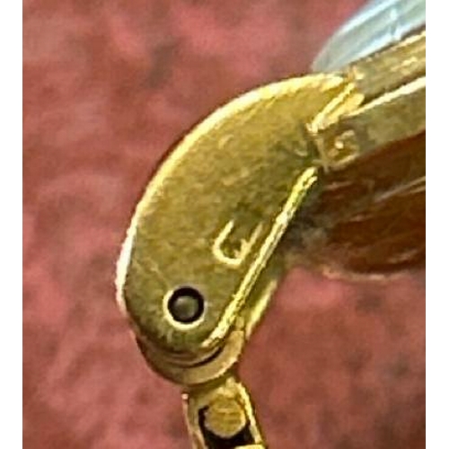 Omega ladies brick link bracelet wrist watch tested as 18ct gold, gross ...