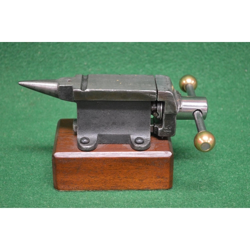 Watchmakers combination anvil/vice the winding handle having brass ...