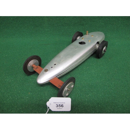 Bespoke streamlined tether car of metal construction with engine - 11.5 ...