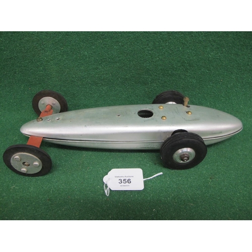 Bespoke streamlined tether car of metal construction with engine - 11.5 ...