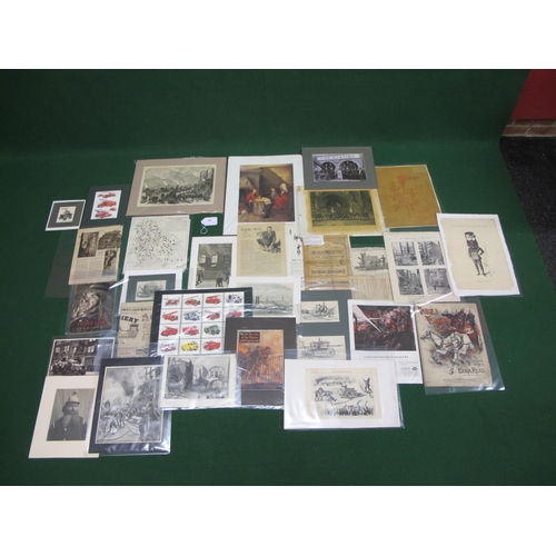 Box of approx thirty items of ephemera relating to the Fire Service, Fire Brigade, WWII fires and f