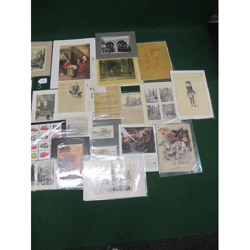 Box of approx thirty items of ephemera relating to the Fire Service, Fire Brigade, WWII fires and f