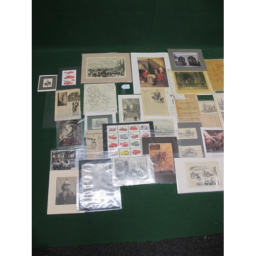 Box of approx thirty items of ephemera relating to the Fire Service, Fire Brigade, WWII fires and f