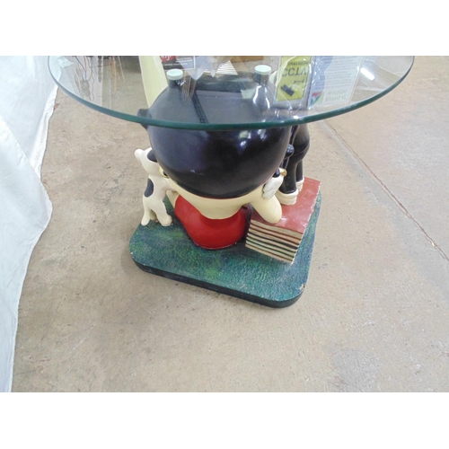Painted composite figural side/coffee table of Betty Boop, Felix the ...