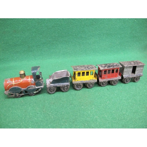 Box of early O gauge to comprise: Marklin clockwork 4-4-0 tender ...