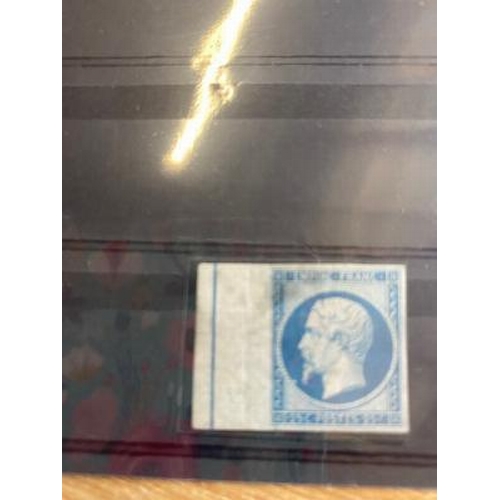 France Napoleon 25cents blue Napoleon imperf four margins mint, Yvert ...