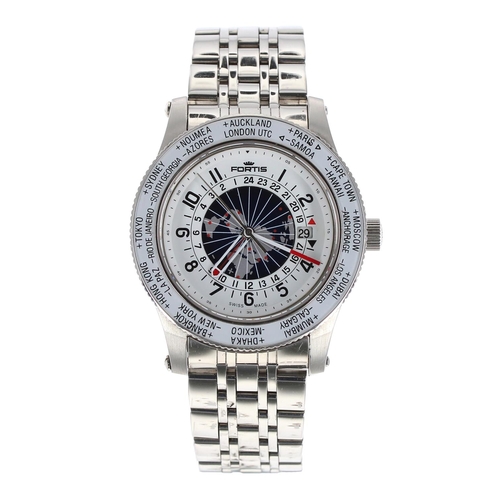Fortis B-47 World Timer GMT Limited Edition automatic stainless steel ...