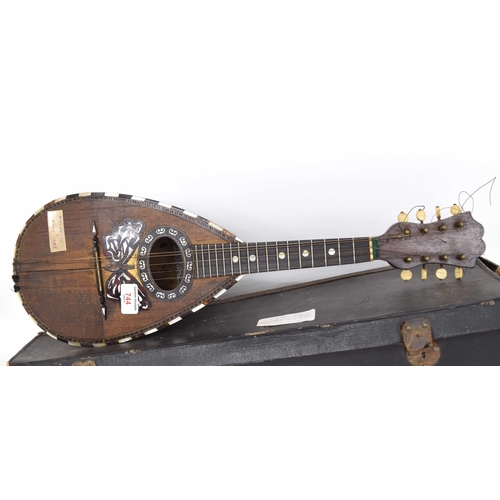 19th century Neapolitan bowl back mandolin labelled G. Puglisi Reale ...