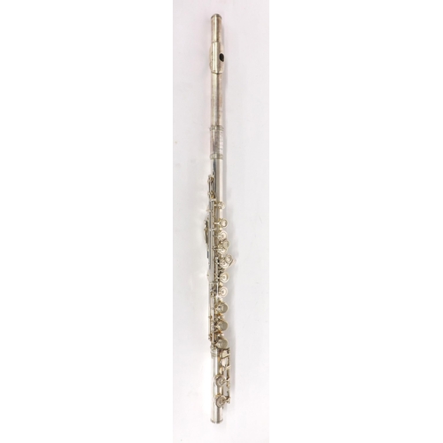 Silver plated Moyse model Boehm system flute, stamped Monopole (in ...