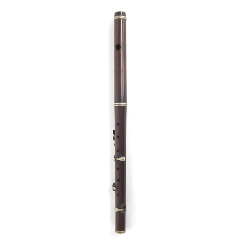 Cocuswood piccolo, four keys, stamped E. Baack, New York, made circa ...