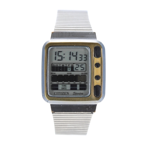 Citizen Seven digital LCD gentleman's wristwatch, reference no. D020 ...