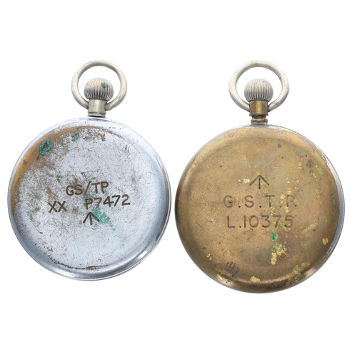 Unitas WWII British Military army issue nickel cased lever pocket watch ...