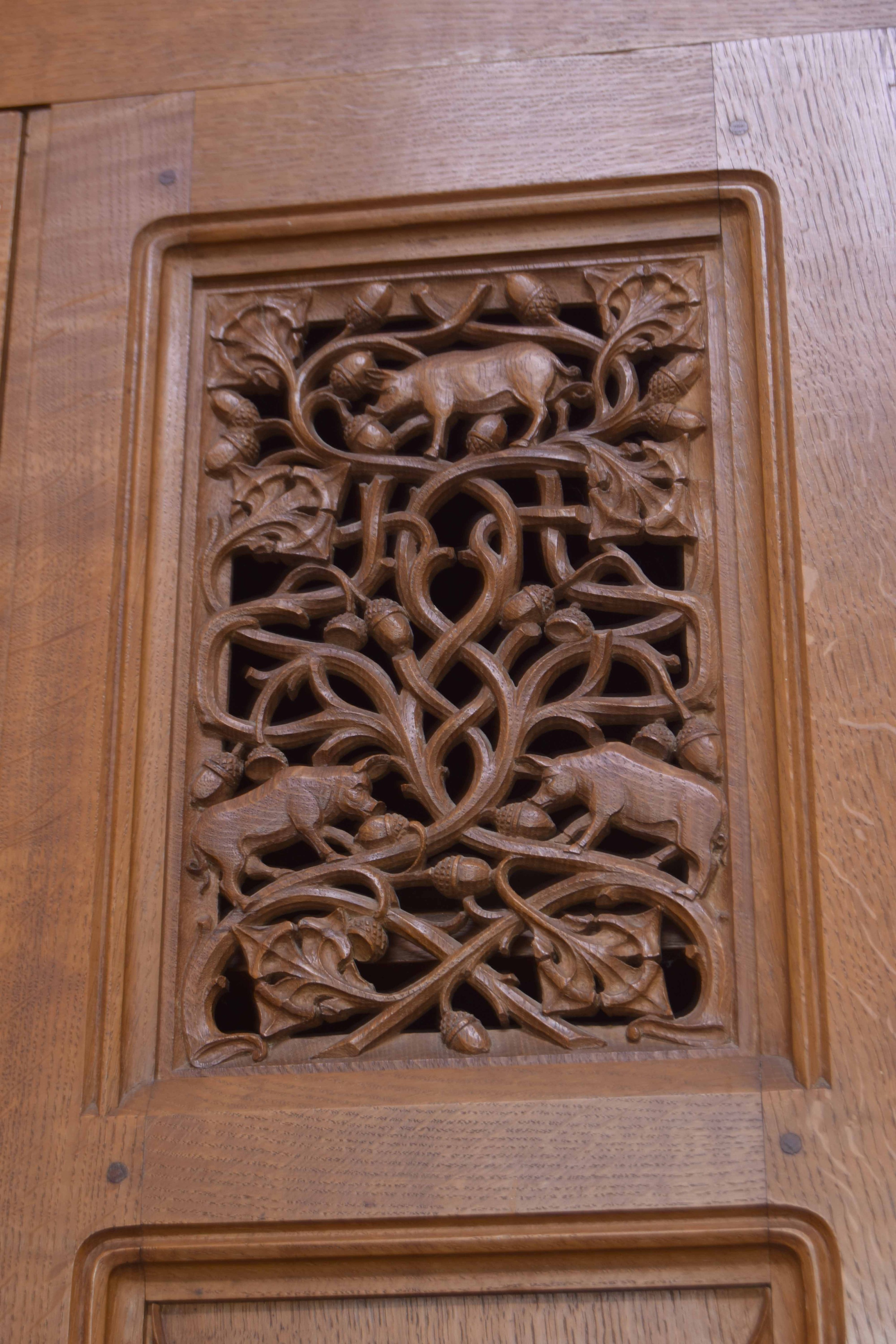 Sir Robert Lorimer (Scottish 1864-1929) - Arts & Crafts oak armoire/estate cupboard, a commissio