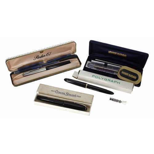 Parker 61 fountain pen, in original branded case; together with a ...