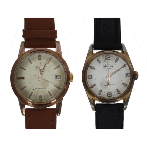 MuDu doublematic automatic gold plated and stainless steel gentleman ...